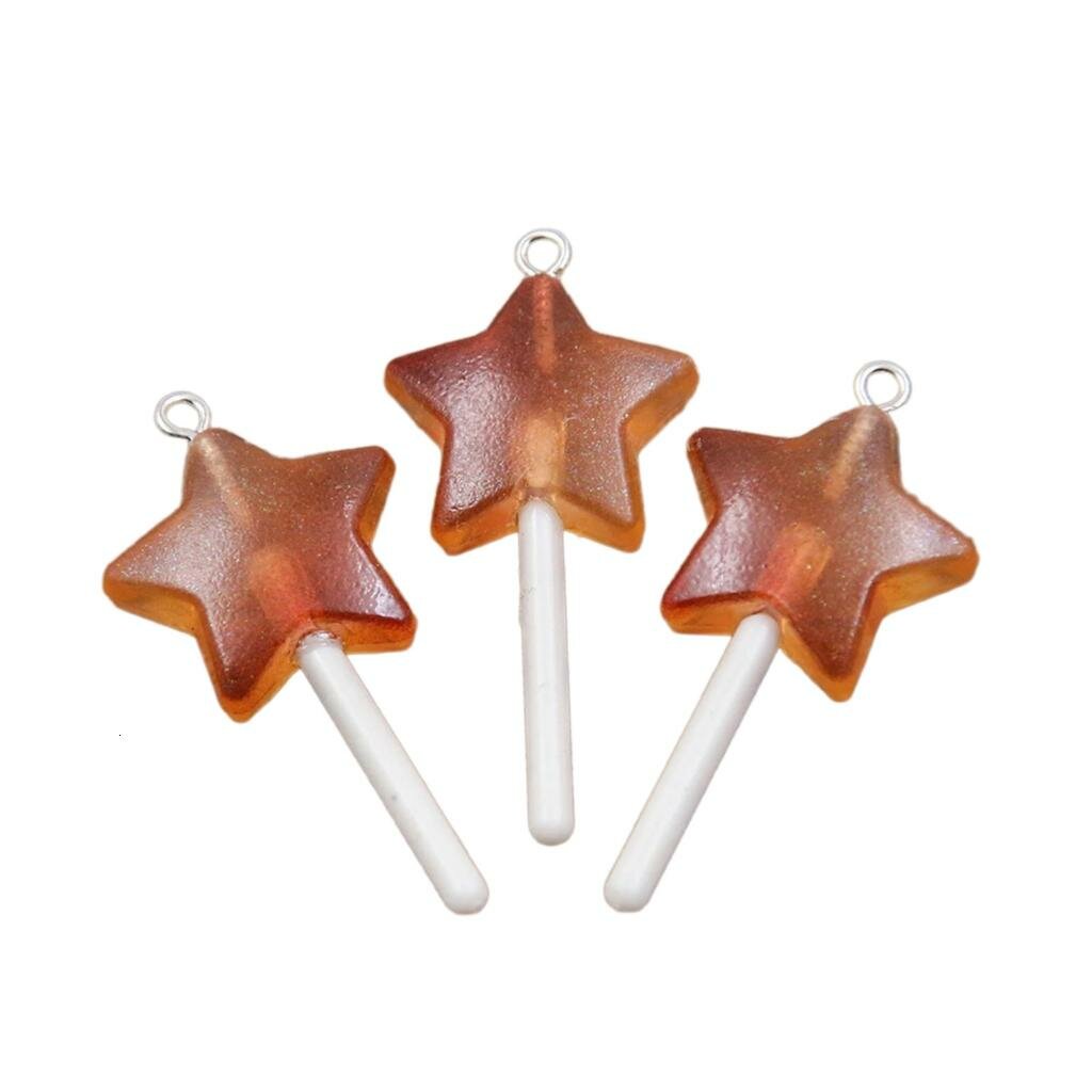 Подвеска-леденец «Звезда, сердце, круг», Коричневый - Пентаграмма.