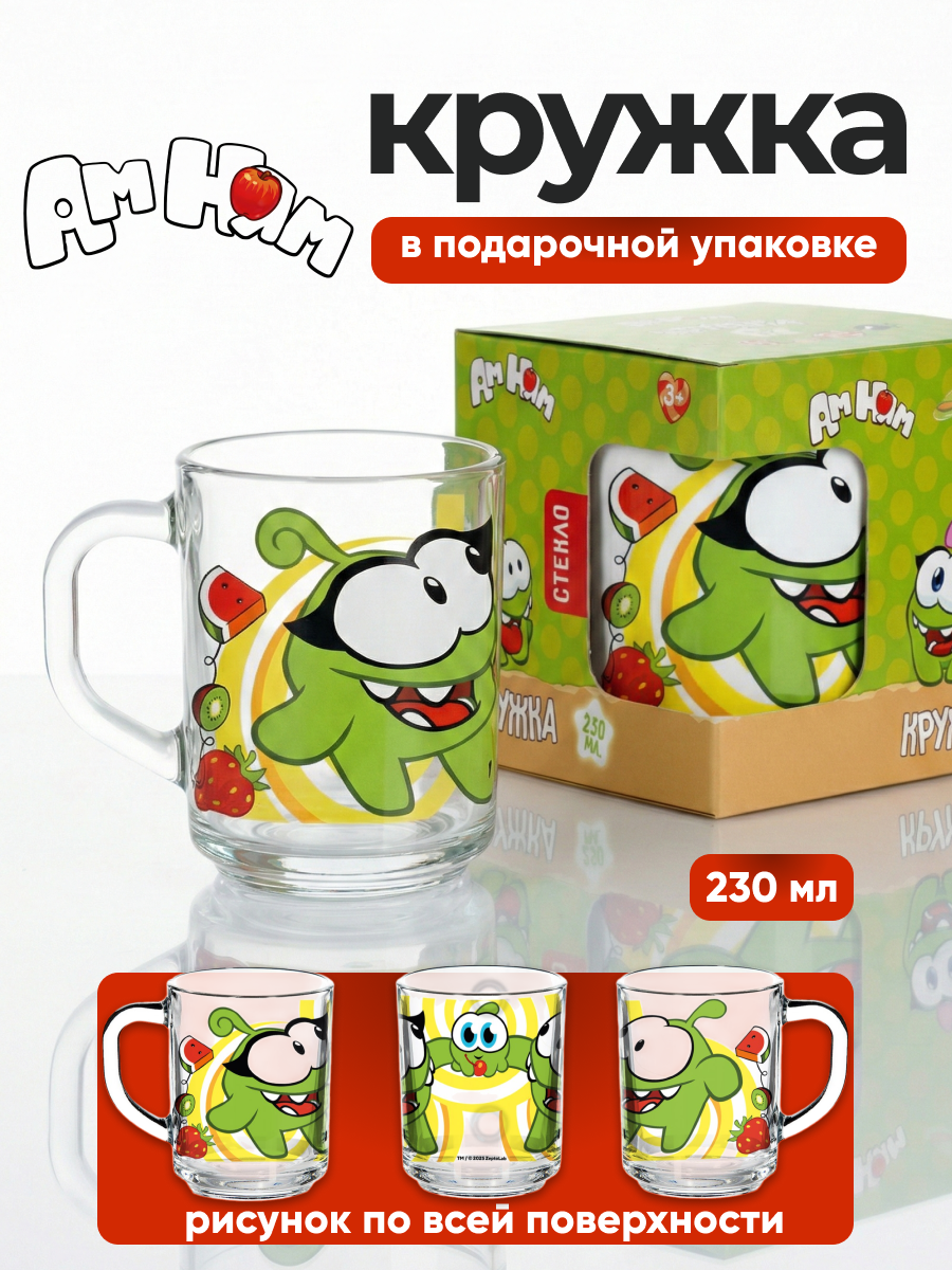 Кружка детская в подарочной упаковке 230 мл ND Play / Ам Ням, стекло, 317147
