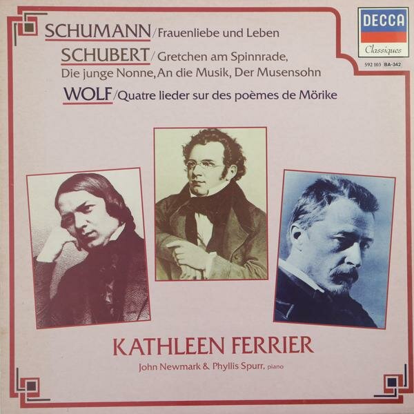 Винтажная виниловая пластинка SCHUMANN, SCHUBERT, WOLF: LIEDER (KATHLEEN FERRIER)