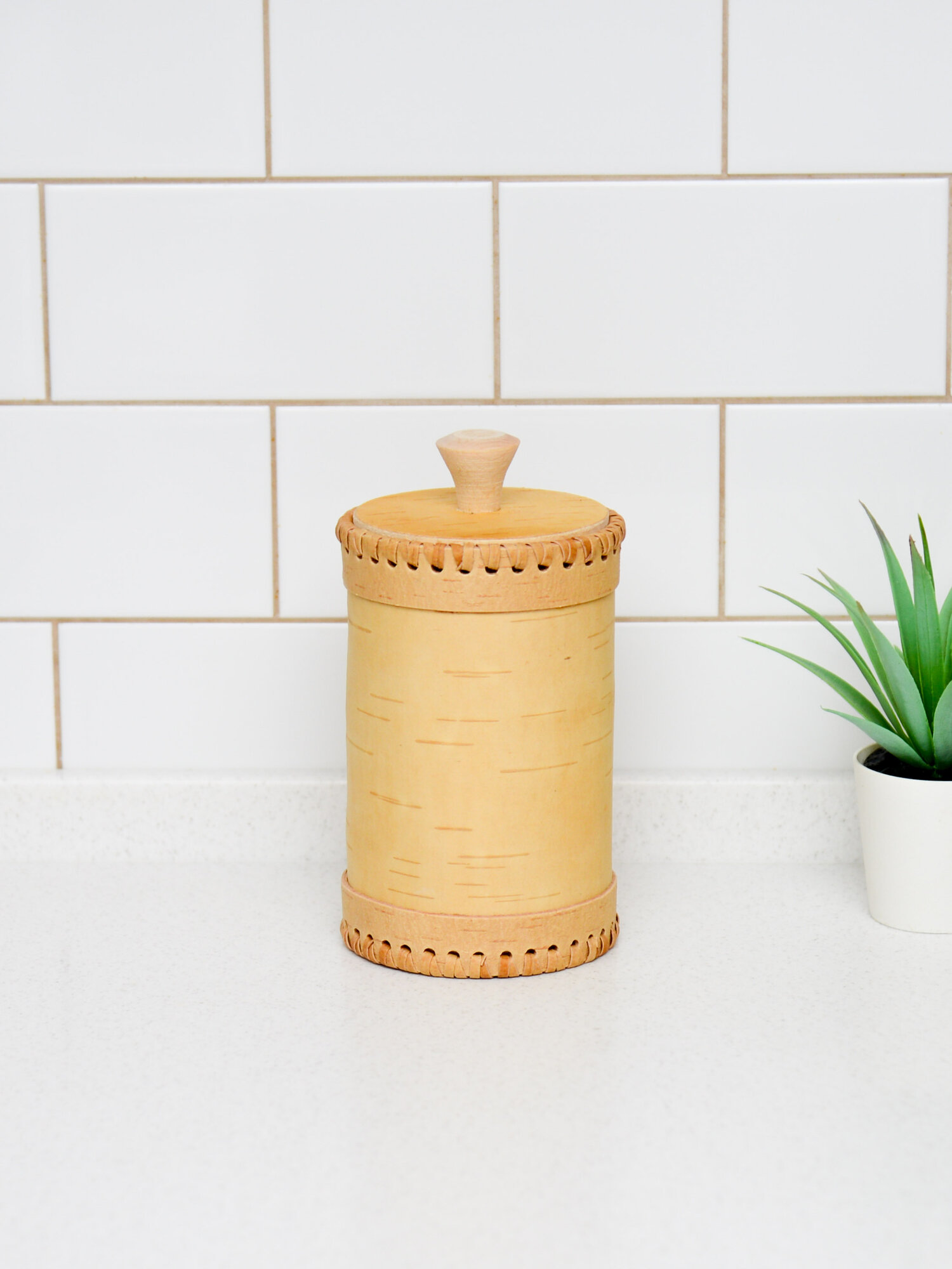 Туесок из бересты чистый / без рисунка D8 H14