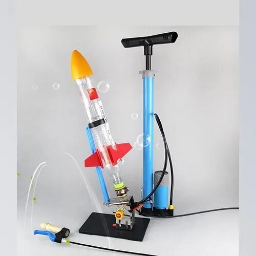 Игрушечная водяная ракета для детей с насосом, для игр на открытом воздухе, желтая