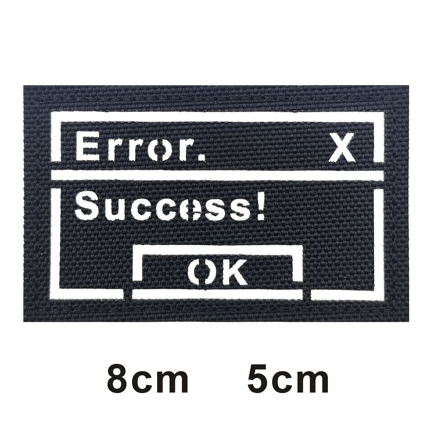 Нашивка на одежду "Error Success" 8x5 см, цвет 632