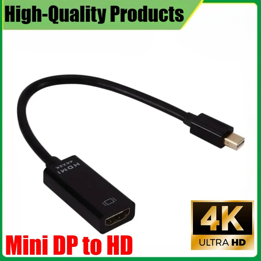 Mini DP to HDMI кабель 4K Black
