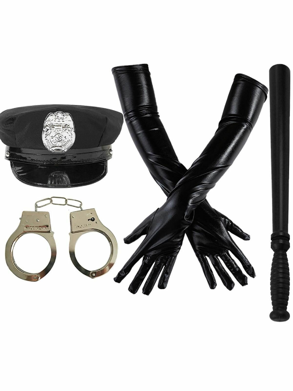 Костюм полицейского с фуражкой, наручниками и рацией, - PE306SET23C