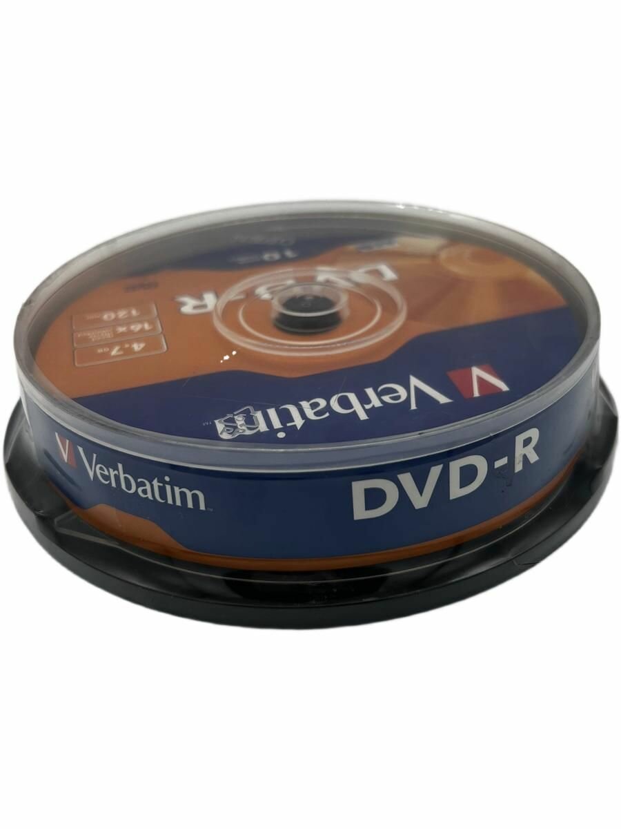 Диски для записи DVD-R Verbatim 10шт, 16Х/4,7Gb/120 min