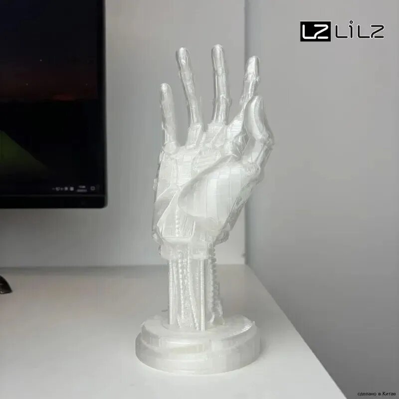 Статуэтка рука прозрачная белая 25 см статуэтка для декора