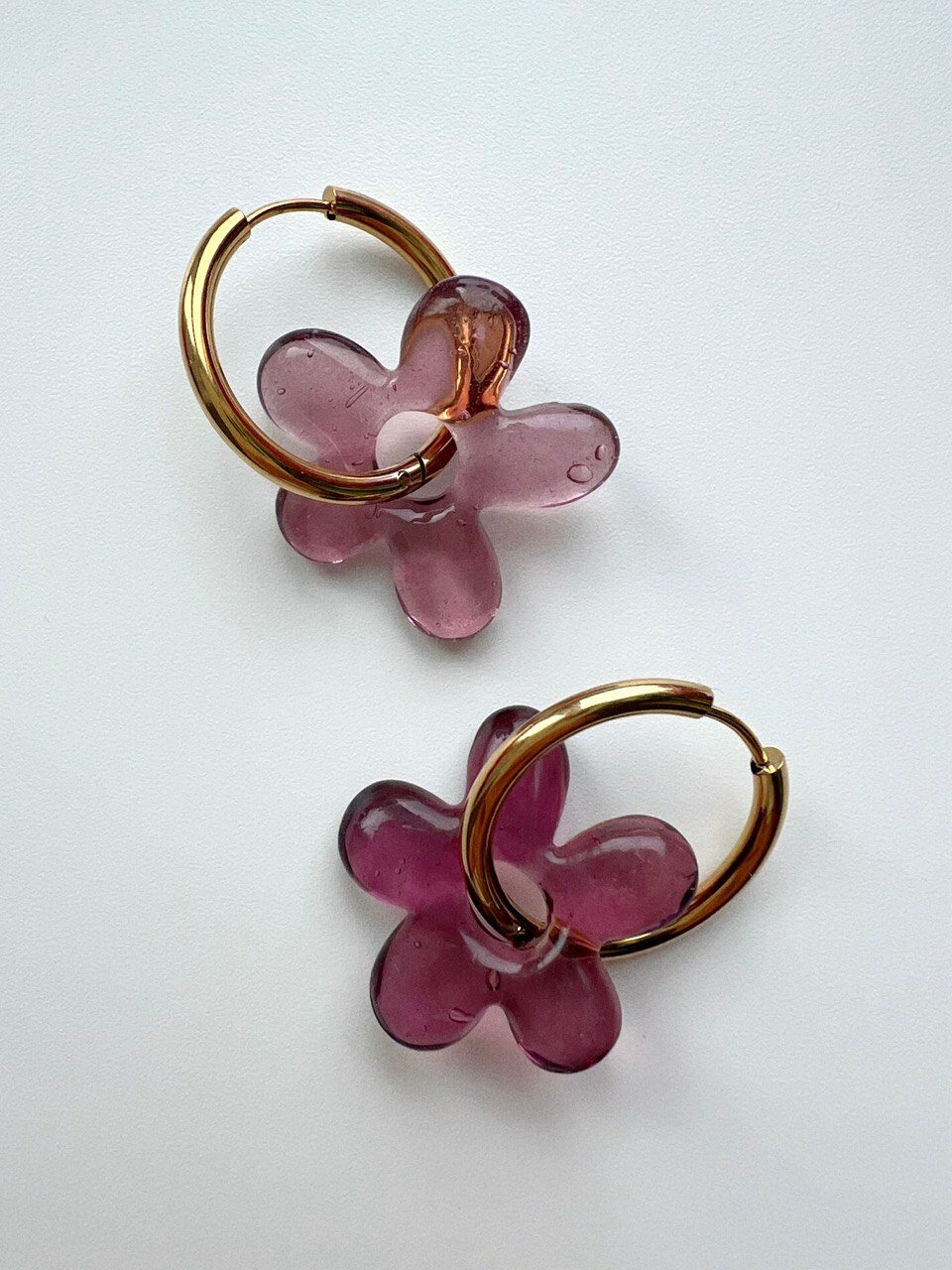 Серьги конго, стекло