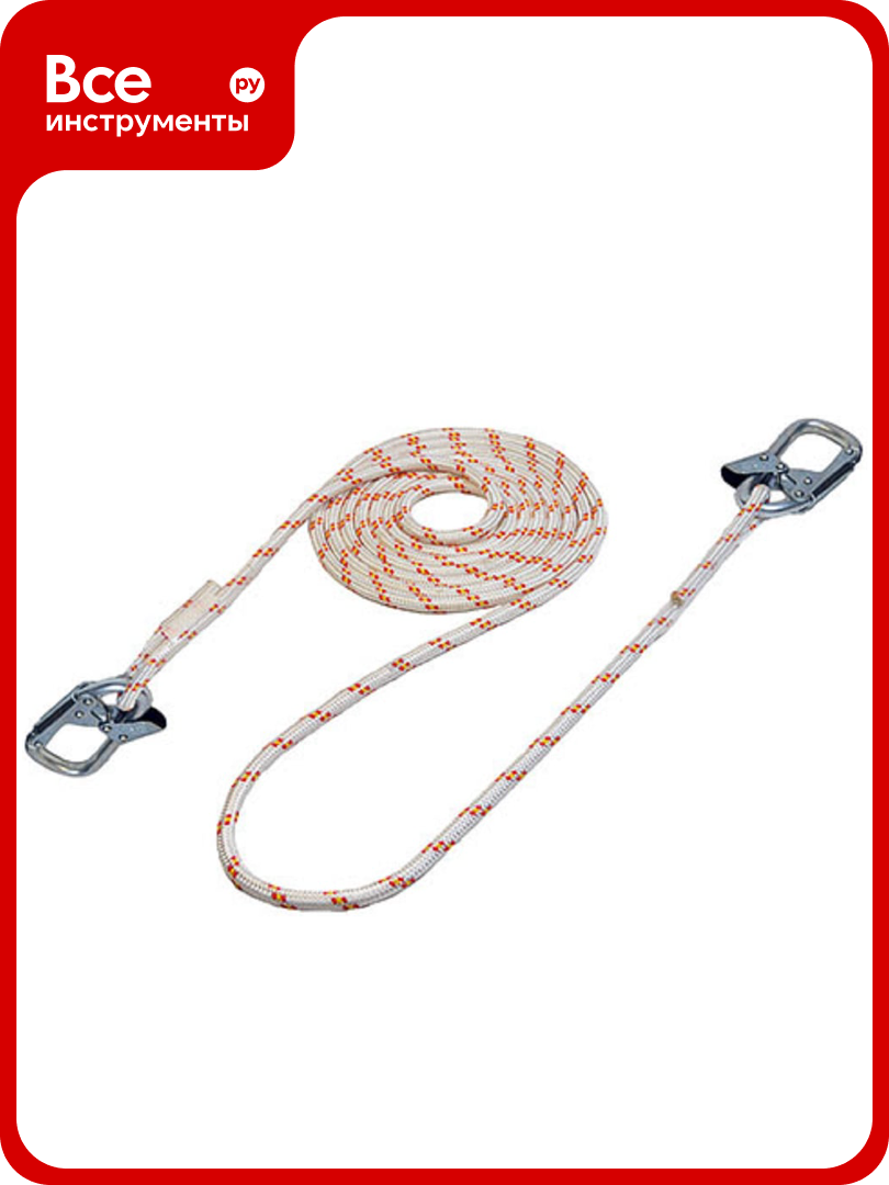 Строп из каната прогресс сефети 10 м, с 2 монтажными карабинами Строп В 10 м 2 кар
