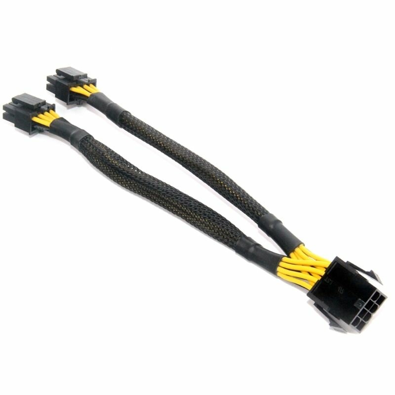 (1 шт.) Кабель-разветвитель для питания процессора: 8-pin (мама) на 2 x 8-pin (папа)