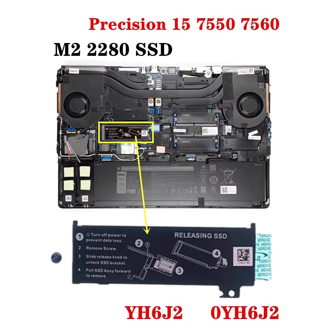 SSD M.2 2280 для Dell Precision 7550 7560 0YH6J2