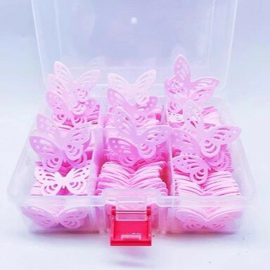 Украшение для торта, ажурные бабочки из рисовой бумаги, креативное украшение для блюд и холодных закусок, красочные ажурные бабочки.