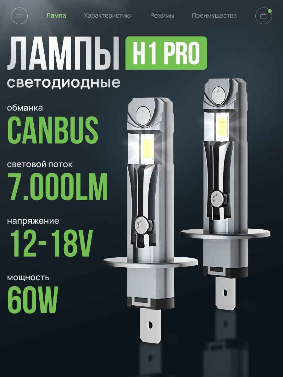 Автомобильные лампы J084, тип H1, светодиодные, ABS-пластик, для противотуманных фар
