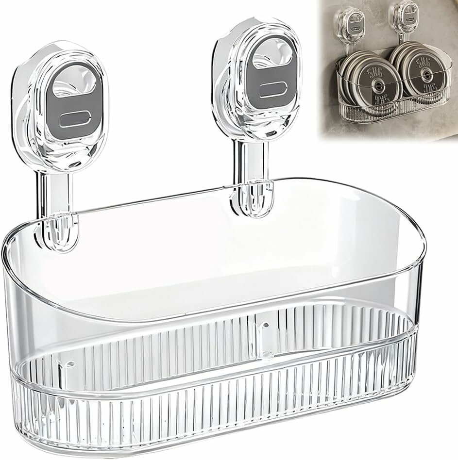 Бокс для хранения в ванной комнате на присосках без сверления