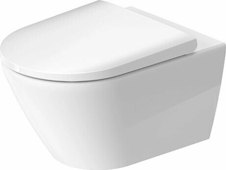 Унитаз Duravit D-Neo 25770900001 подвесной, безободковый, белый с покрытием WonderGliss
