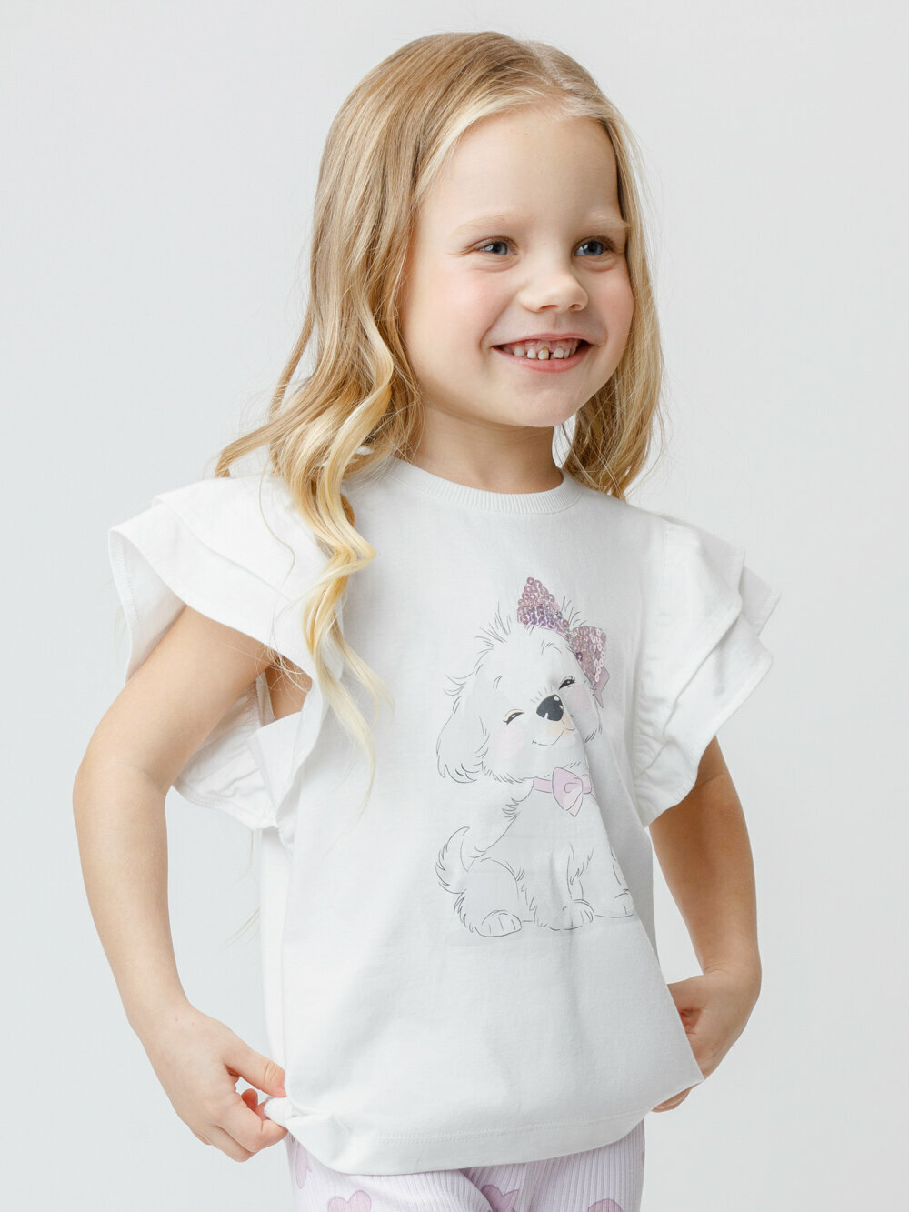 Футболка с милым принтом для девочки