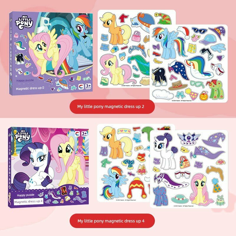 Магнитная тихая книга My Little Pony, набор из 2 книг тома 2 и 4 для девочек, обучающая игрушка