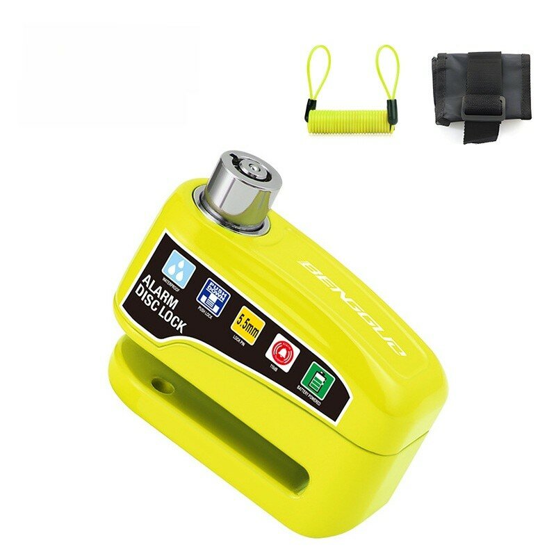 Замок дискового тормоза мотоцикла с сигнализацией бренд не указан модель не указана номер детали не указан зеленый