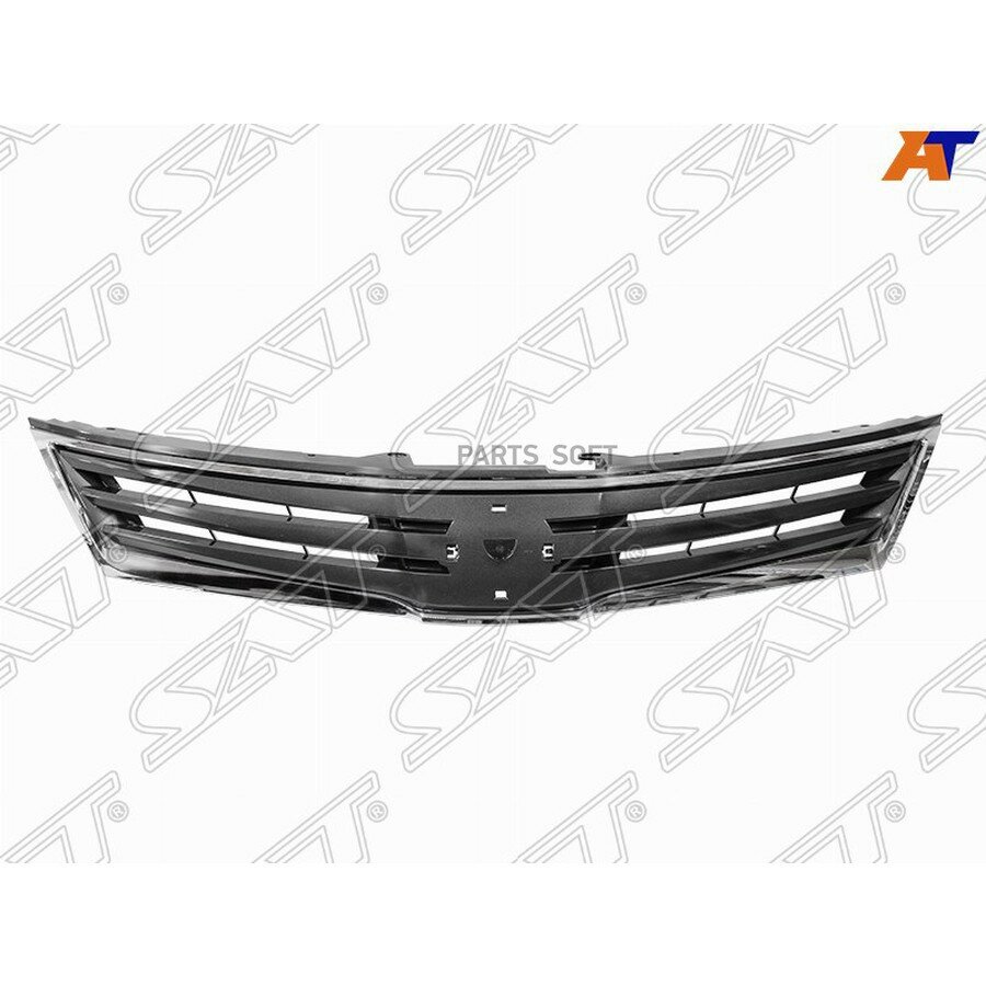 Решетка радиатора Nissan Tiida 08-14 / Versa 11-14 (с хром молдингом/ левD) SAT ST-DTW5-093-A0 | цена за 1 шт