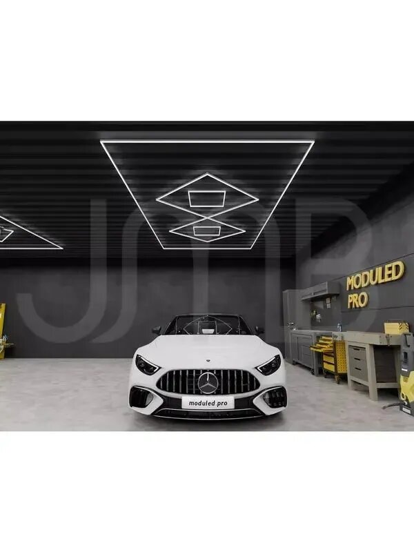 Светодиодное освещение для гаража/автосервиса LED Workshop, панель соты 6400К/304W размер 2425x4825mm