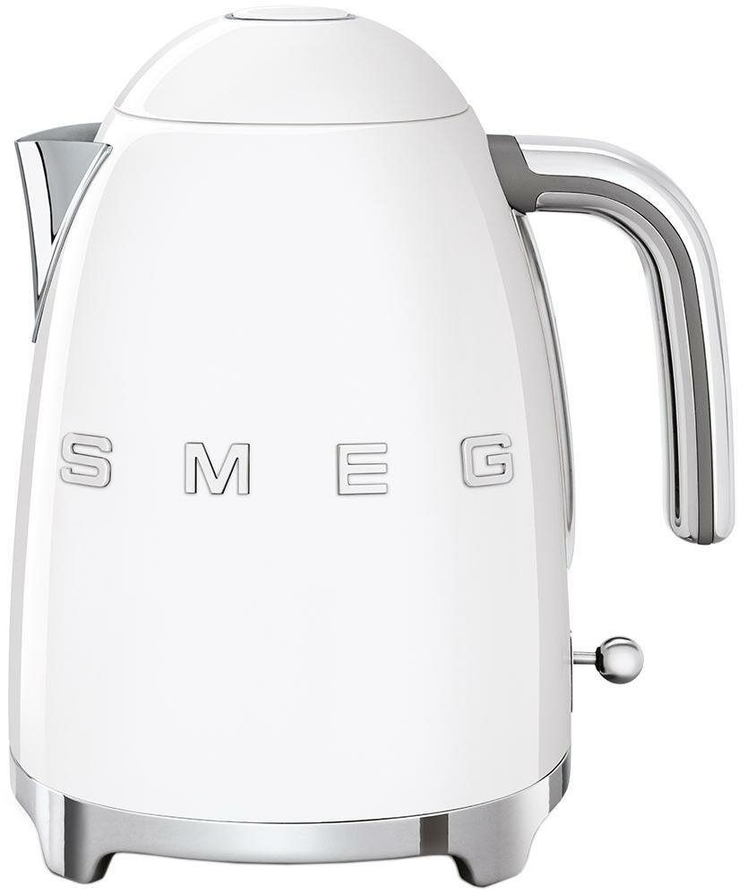 Чайник электрический Smeg KLF03WHEU, 1,7 л, 2400 Вт, металл, белый