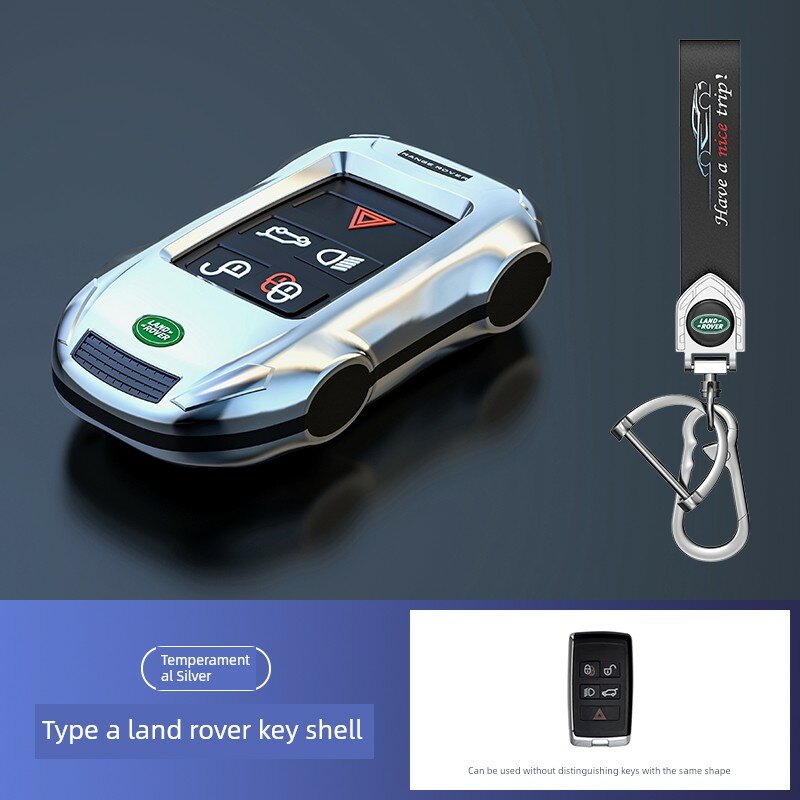 Ключевой брелок Jaguar Land Rover с логотипом автомобиля, серебряный брелок с шнуром - подходит для Range Rover Sport,