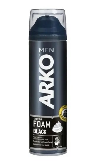 Пена Arko Men для бритья Black, 200мл