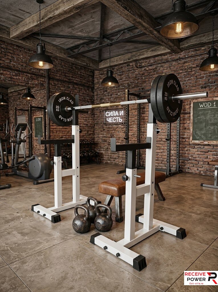 Стойка под штангу с подстраховкой RP модель 5.0 (белая) MAX500kg