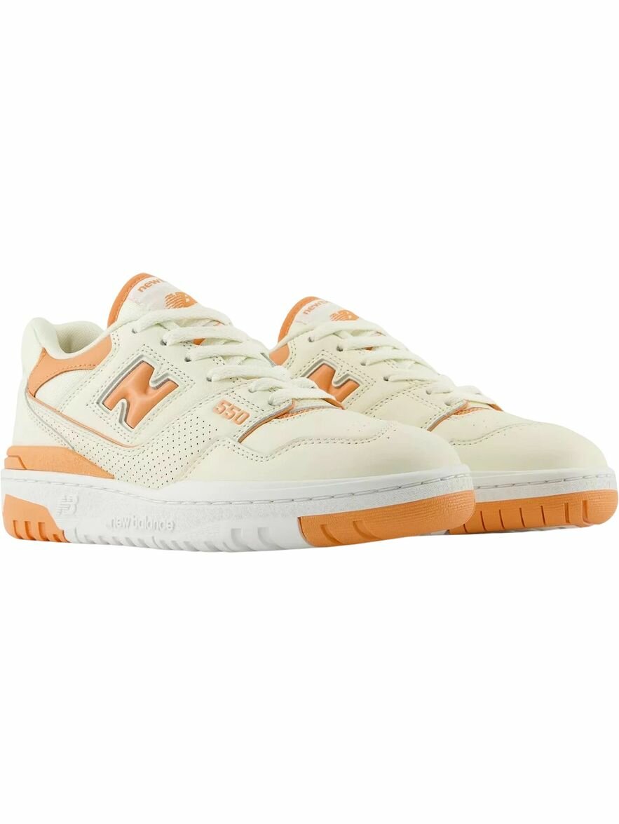 Кроссовки New Balance BB550, полнота F, размер 7,5 US, бежевый/оранжевый — фото 1