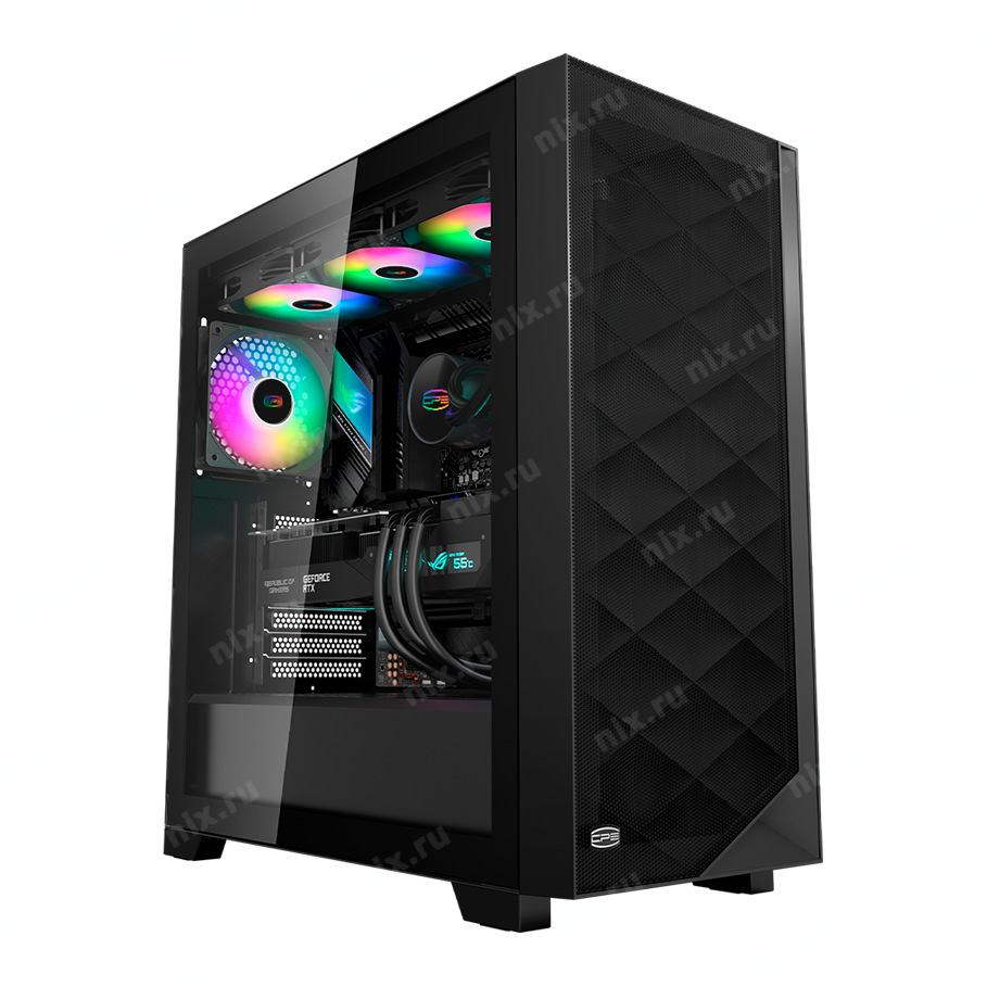 Корпус PcCooler C3D510 BK ARGB черный без БП ATX 5x120mm 5x140mm 2xUSB3.0 audio bott PSU