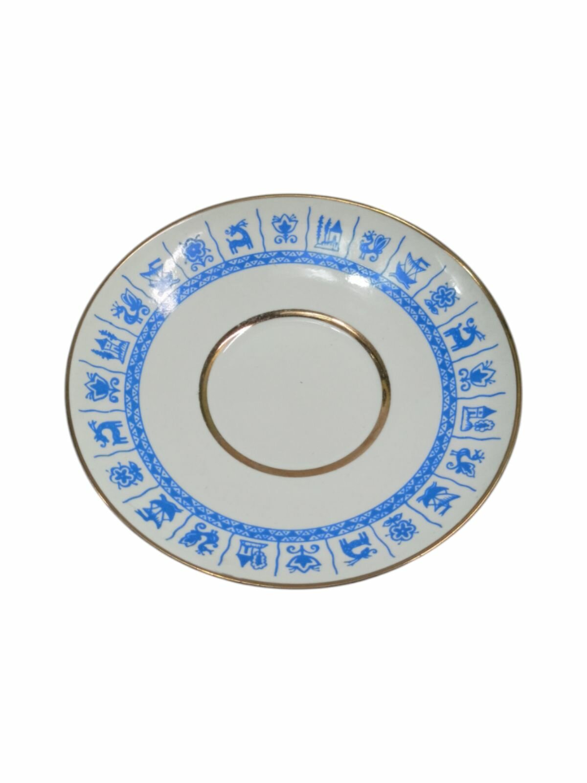 Советское кофейное блюдце знаки зодиака лфз, фарфор, Made in USSR, сделано в СССР