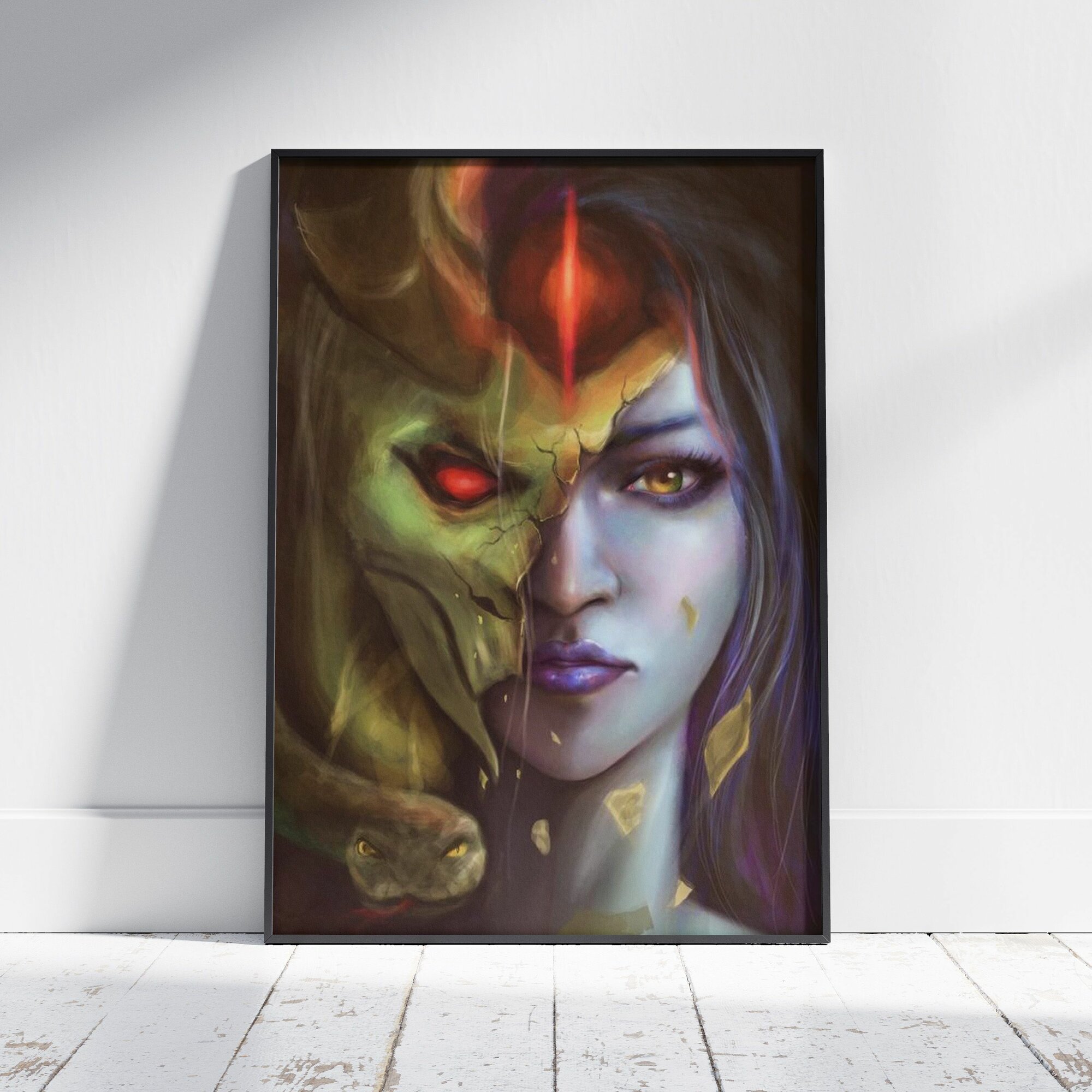 Плакат на стену для интерьера Dota 2 (Medusa 2) - Постер по игре формата A4 (21х30 см)