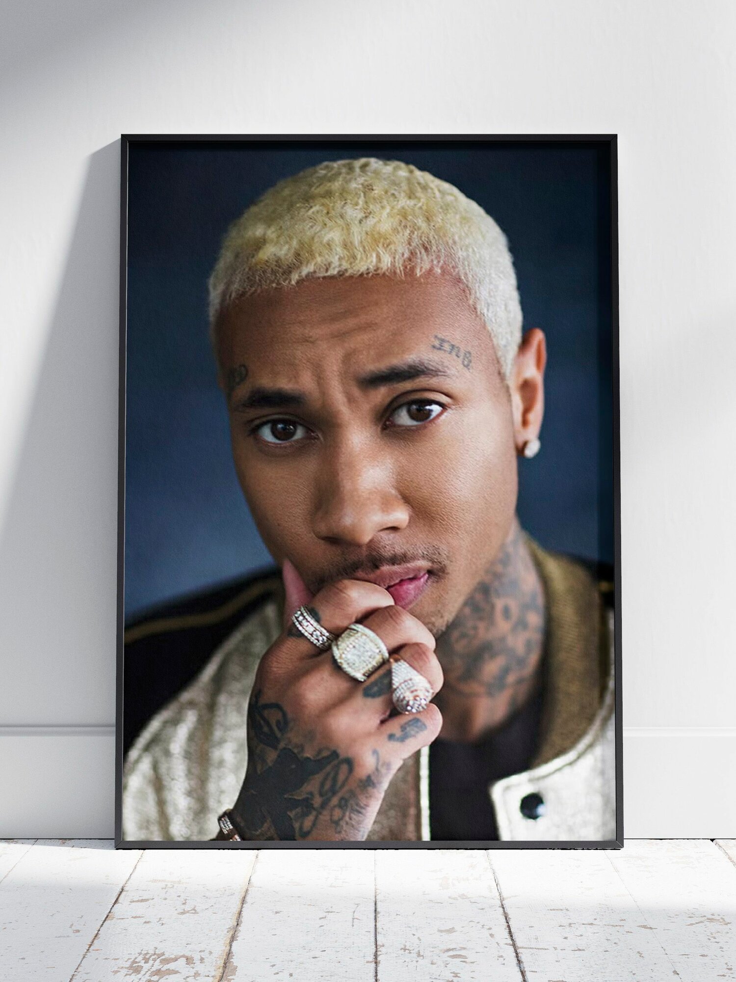 Плакат на стену для интерьера Тайга (Tyga 6) - Постер по музыке и артисту формата A4 (21x30 см)