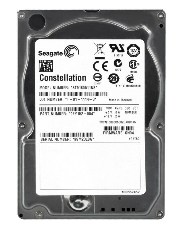 Жесткий диск Seagate ST9160511NS 160Gb SATAII 2,5" HDD