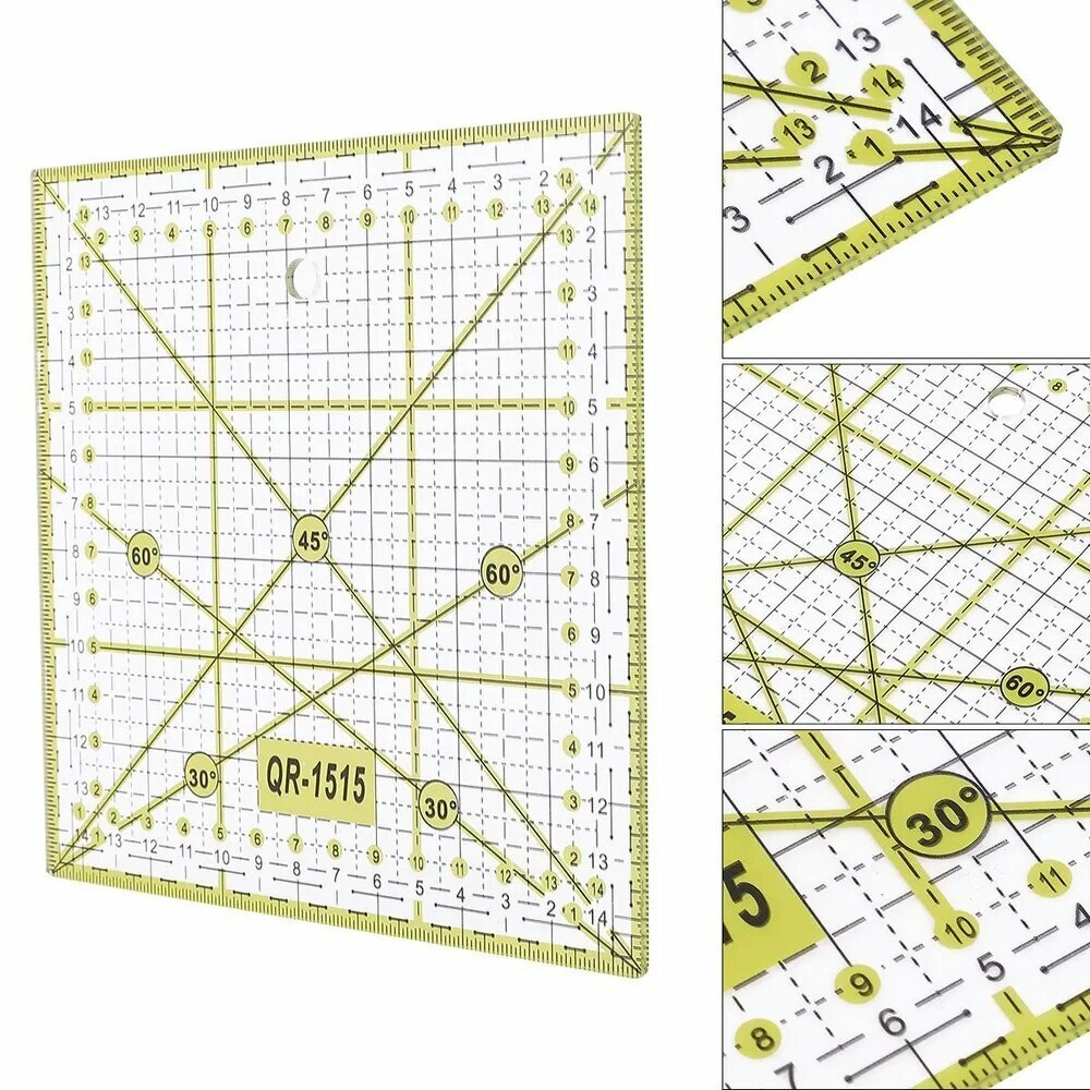 1 Комплект Квадратная Линейка, Из Пластика, Для Патчворка
