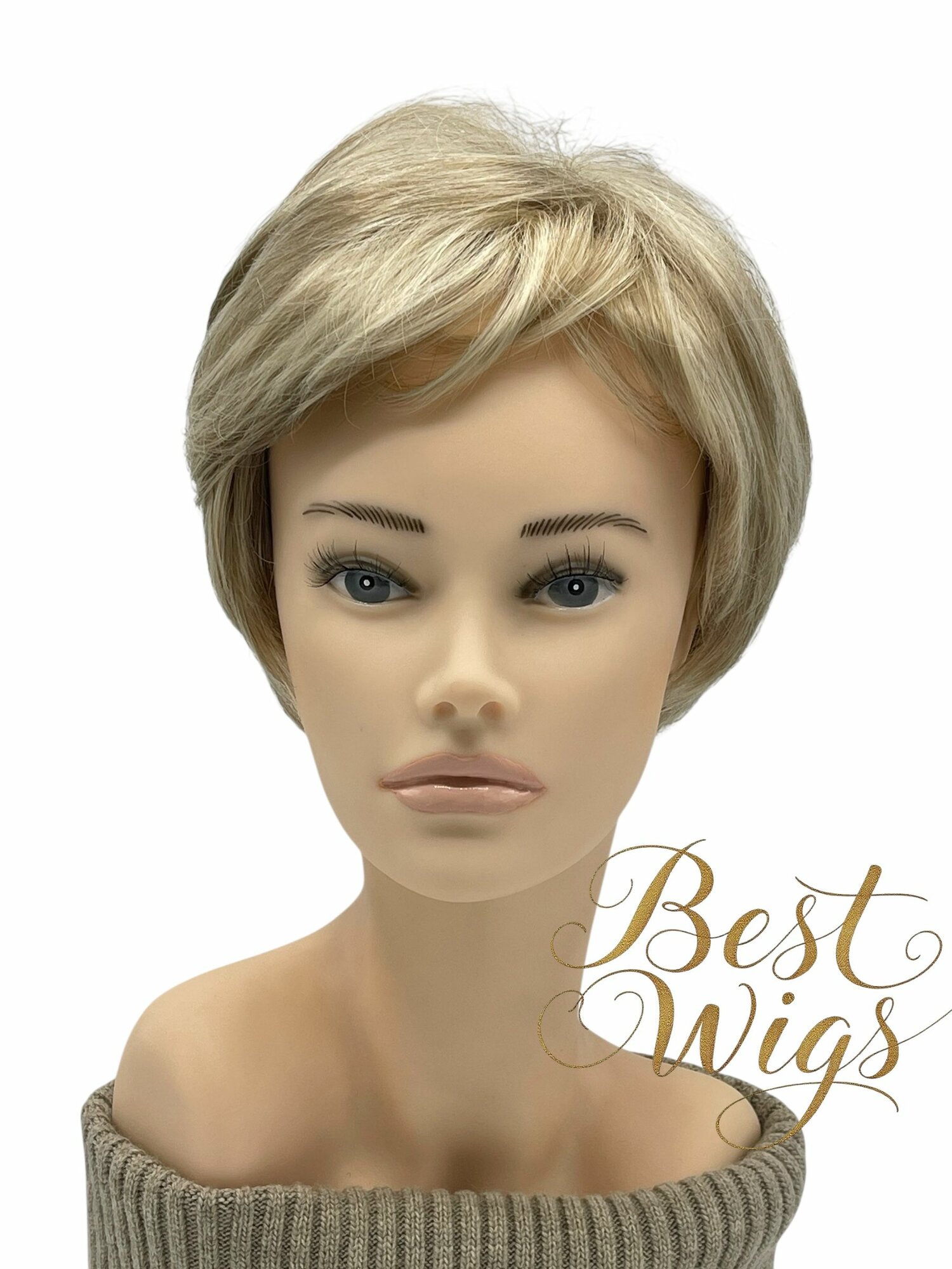 Парик Best Wigs 707, женские, искусственный волос, короткий боб, пепельно-русые с мелированием