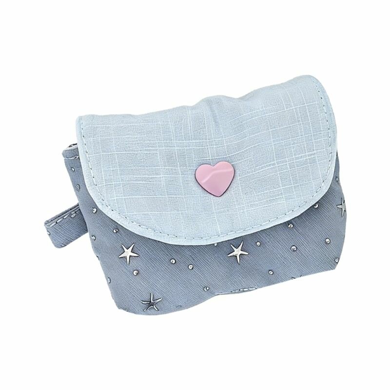 Сумка для Хранения наушников с блестками в виде Звезды-Ярко-Звездный Синий