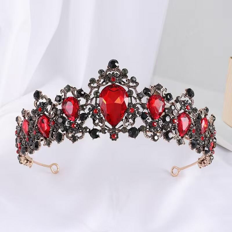 Диадема свадебная корона с цветными кристаллами, обработка Diamond rim, из сплава — для волос, фотосессии, торта