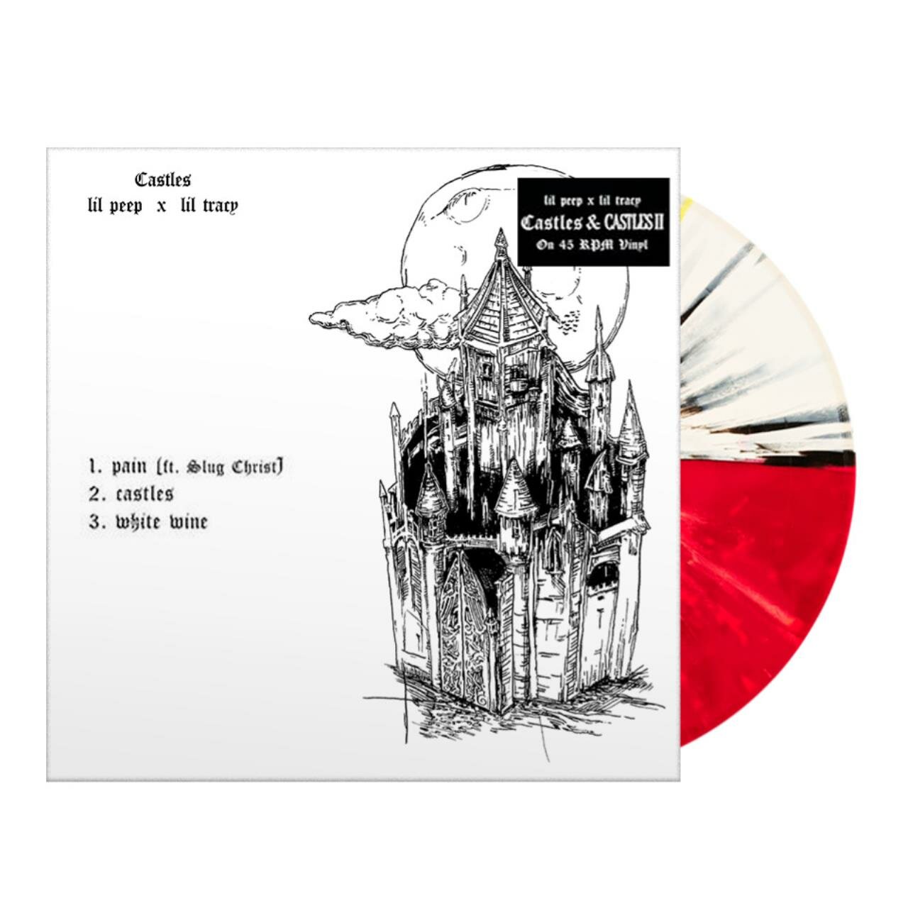 Виниловая пластинка Lil Peep - Castles I / Castles II (Quad-Split Red/Yellow Splatter & White/Black Splatter)