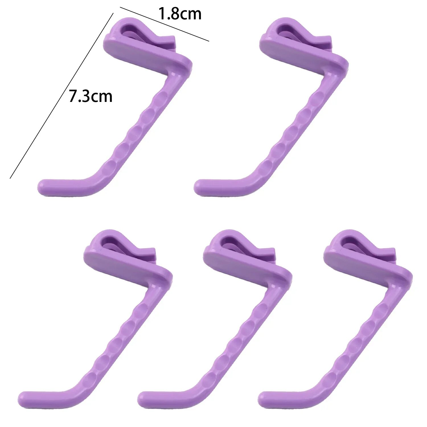 Пластиковые крючки для панелей, Purple-7.3x1.8cm, 20PCS
