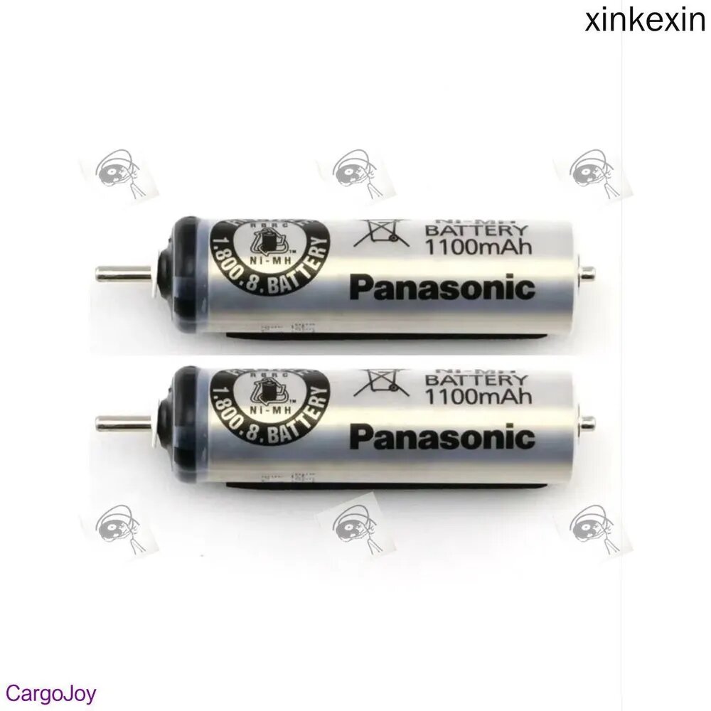 Аккумуляторы для электробритв WES7038L2506, комплект 2 шт, NiMH 1.2 V 1100 mAh для замены батарей в ES3041 ES365 ES4025 и совместимых моделях