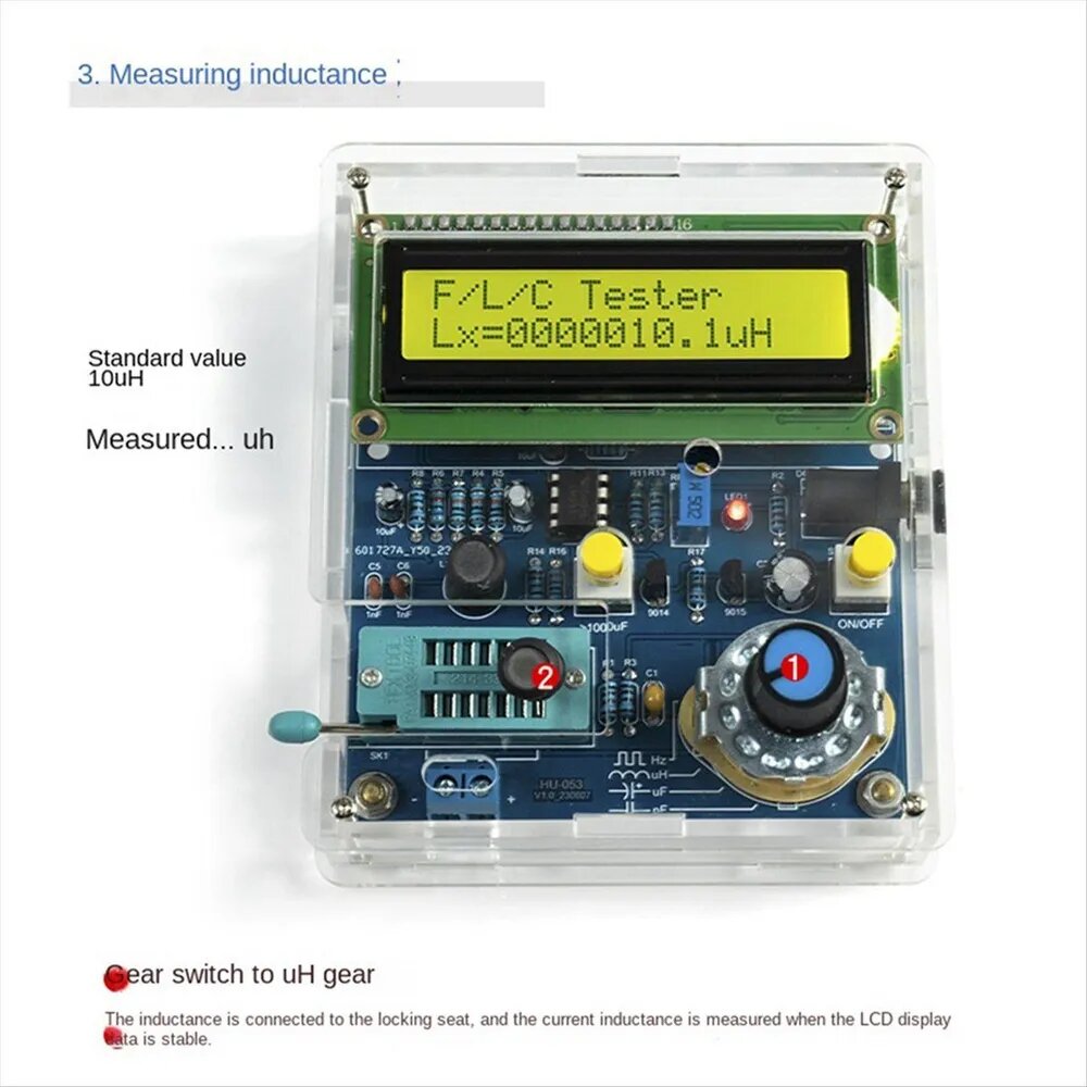 Набор для самостоятельной сборки электроники DIY Electronic Kit 51: монолитный тестер, набор для пайки печатных плат, измеритель емкости и индуктивности (абсорбционной).