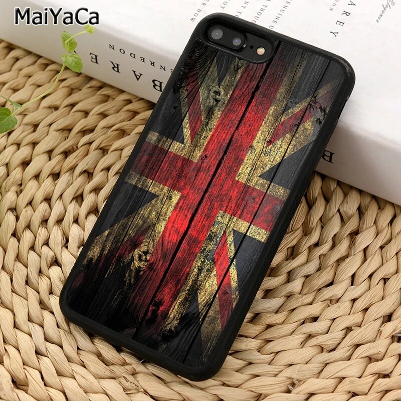 Чехол для iPhone 16 Pro Max, дерево, Union Jack