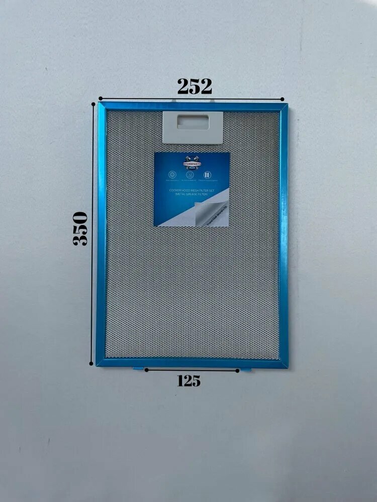 2 шт. 250x350 мм. Вытяжной фильтр, Масляный фильтр для вытяжного вентилятора, 25x35 CM.