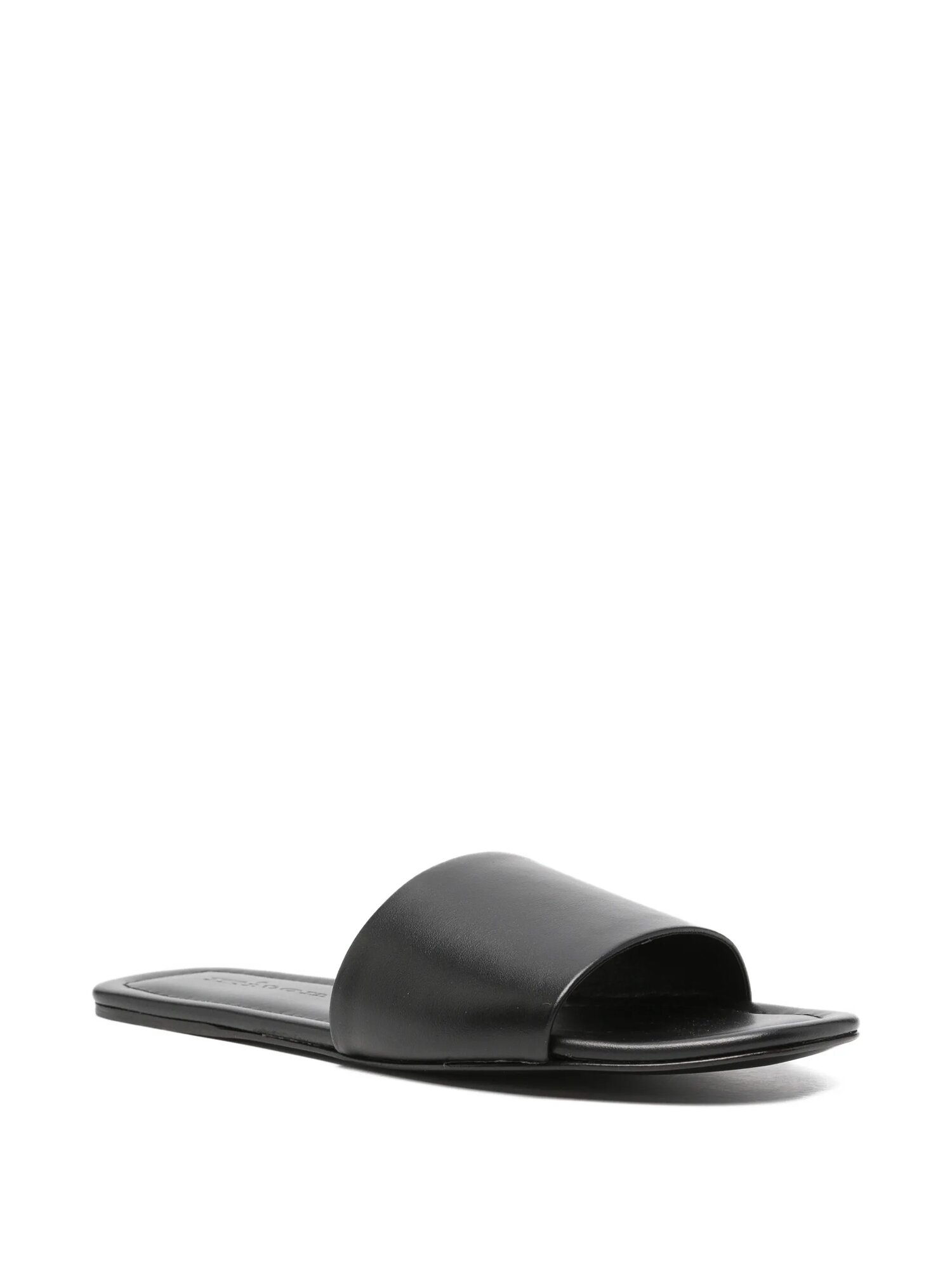 Босоножки Kiton Open-toe leather sandals, размер 40, black — фото 1