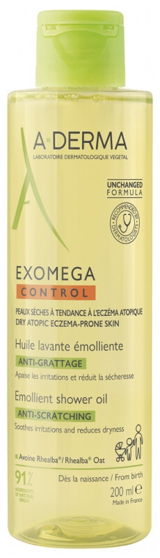 A-Derma EXOMEGA CONTROL/ А-Дерма Экзомега Смягчающее масло для душа, 200 мл