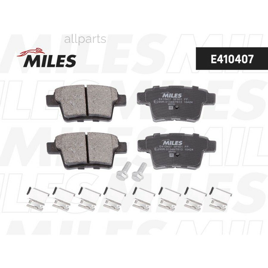 MILES E410407 Колодки тормозные FORD MONDEO III 09.04-/JAGUAR X-TYPE задние