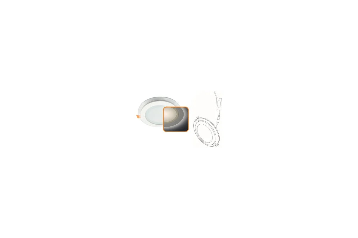 Накладной светильник Ecola LED downlight Круглый даунлайт с драйвером 24W 220V 6500K 300x32 DRSD24ELC