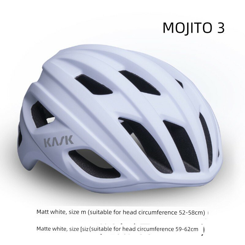 KASK MOJITO3 Аэродинамический велосипедный шлем для езды, размер M, матовый белый цвет