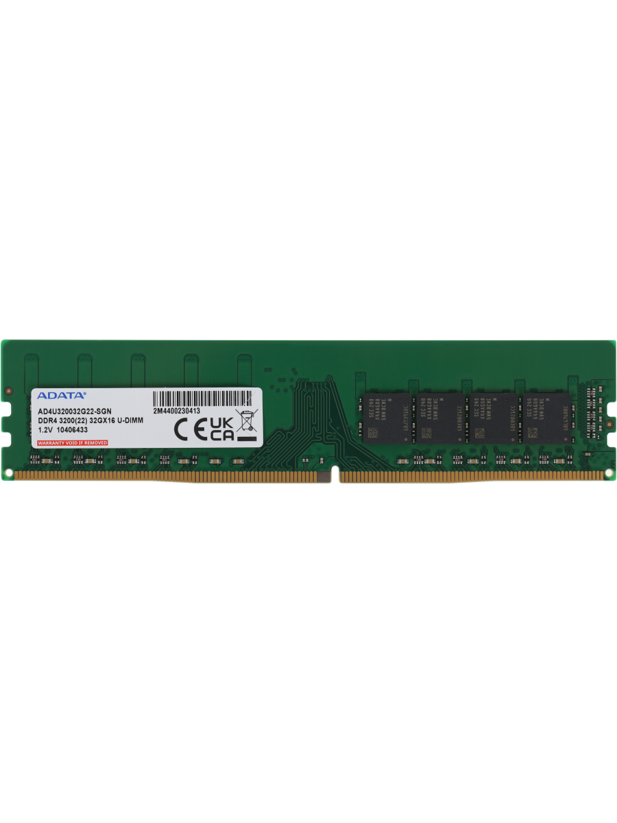 Память DDR4 32GB 3200MHz A-Data AD4U320032G22-SGN Premier RTL PC4-25600 CL22 DIMM 288-pin 1.2В single rank RTL