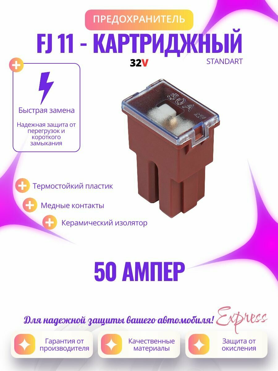 Предохранитель картриджный FJ11 50A